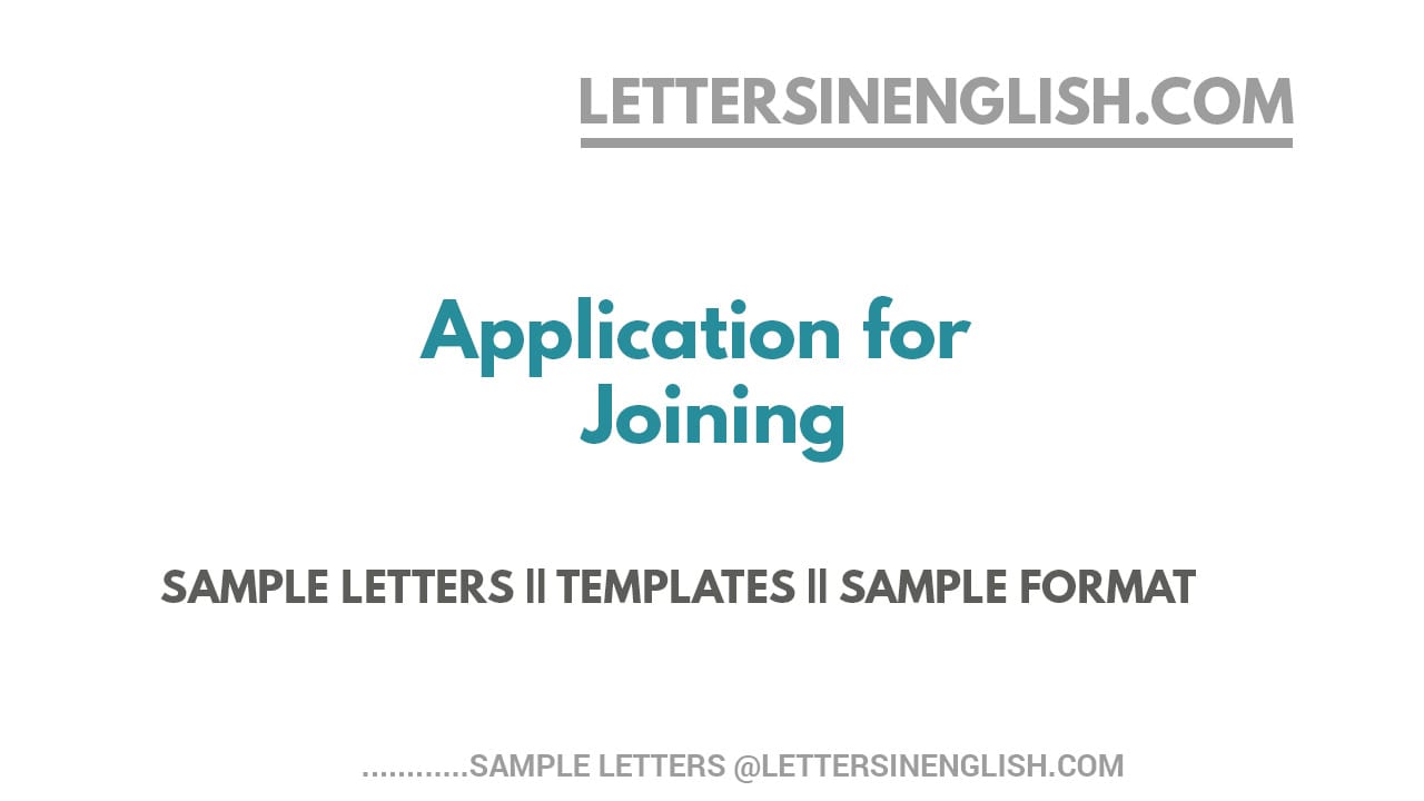Application For Joining Letters In English