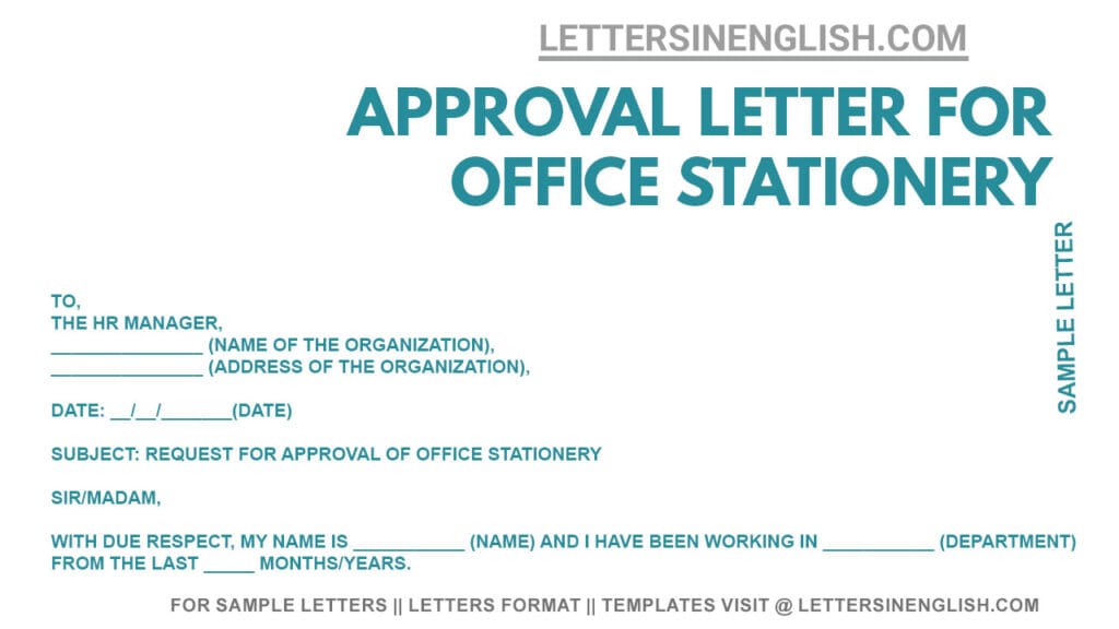 Letter Seeking Approval for Site Visit - Sample Letter Requesting ...