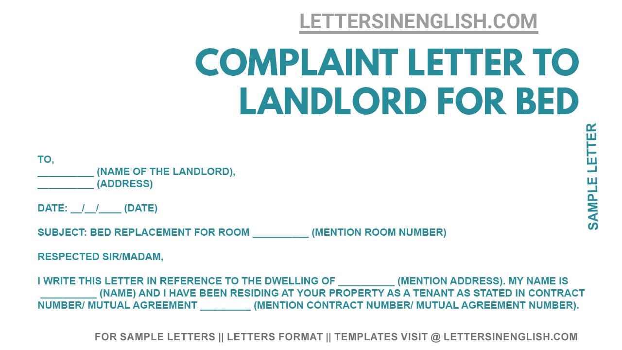 Noise Complaint Letter from Landlord to Tenant - Sample Letter to the ...
