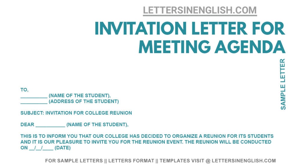 Invitation Letter for Business Meeting - Sample Letter of Invitation ...