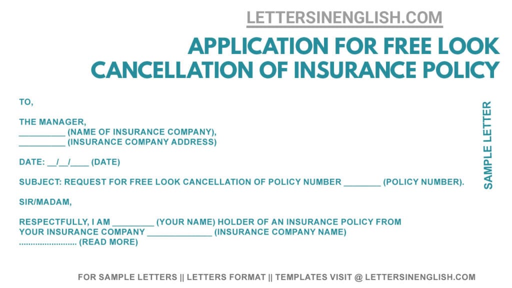 Request Letter for Renewal of Insurance Policy - Sample Letter ...