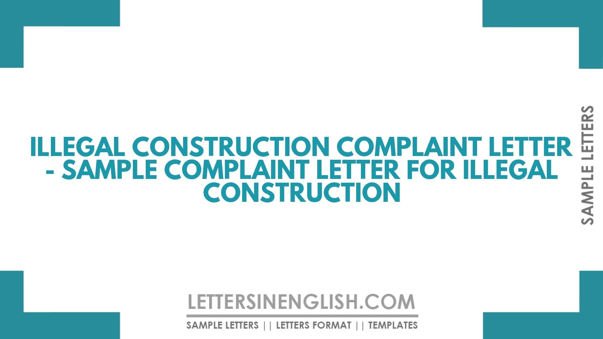 Illegal Construction Complaint Letter Sample Complaint Letter For illegal-construction-complaint-letter-sample-complaint-letter-for