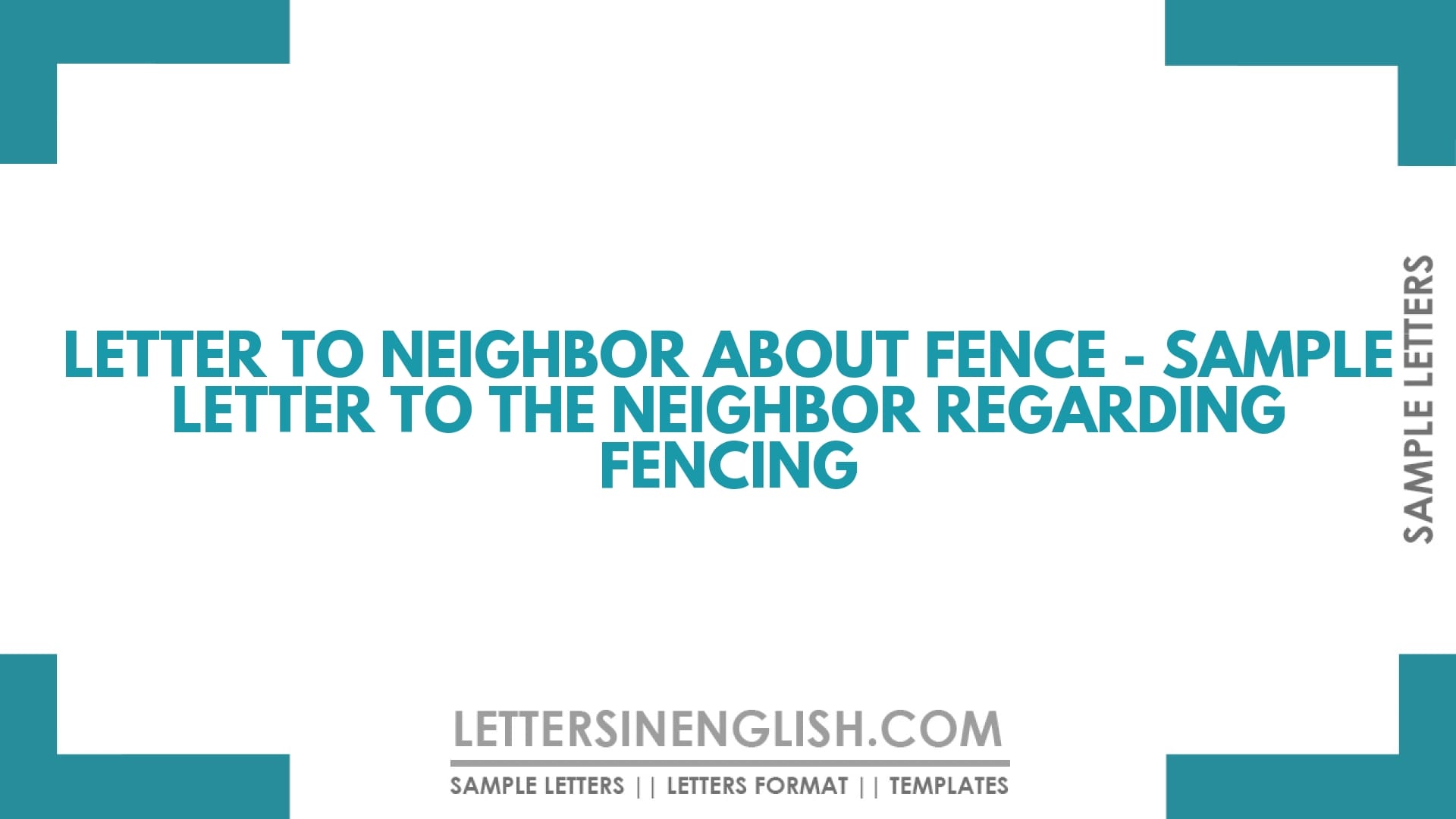Letter To Neighbor About Fence Sample Letter To The Neighbor letter-to-neighbor-about-fence-sample-letter-to-the-neighbor