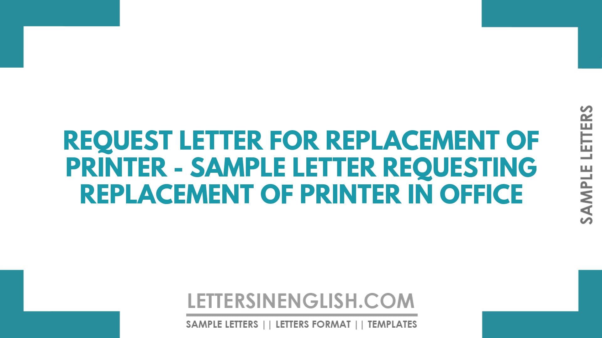 Printer Request Letter